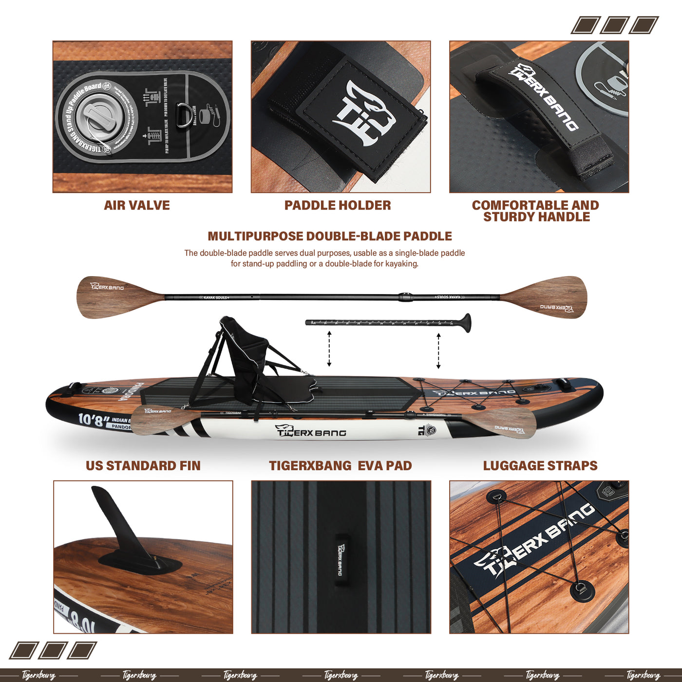 Paddle Board 10.8' Stand Up Paddle Board - TIGERXBANG