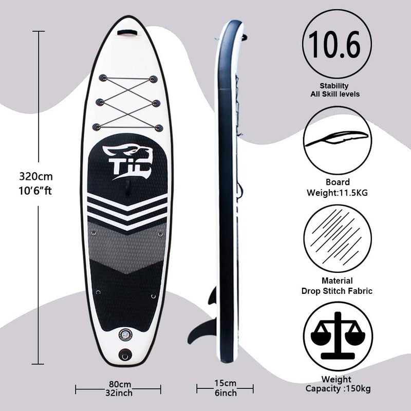 Inflatable Paddle Board | Black Knight | TIGERXBANG